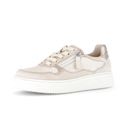 Gabor Damen Sneaker "Sneaker low Materialmix Leder", Gr. 36beige, Schuhe