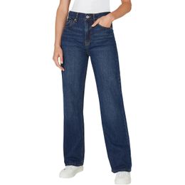 Pepe Jeans Damen Straight-Jeans "STRAIGHT JEANS HW ROBYN", blau, Gr. 29, Denim/Jeans, Obermaterial: 100% Baumwolle, Jeans, mit hohem Bund