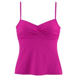 s.Oliver Damen B&uuml;gel-Tankini-Top "Spain", pink, Gr. 36, unifarben, Microfaser, Microfaser, Bikini-Oberteile, mit Wickeloptik