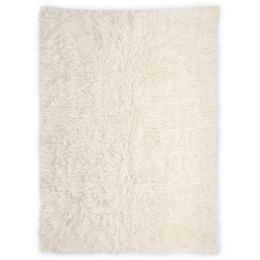 Wollteppich Theko, B:190cm H:40mm L:290cm, beige, Wolle, Wohnzimmer, Teppiche, "Flokos 1", original griechischer Flokati, Hochflor, Uni Farben, reine