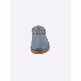 Casual Looks Damen Clog, Gr. 36, blau, Glattleder, Schuhe