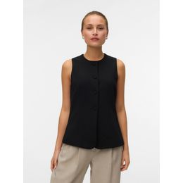 V&eacute;ro Moda VERO MODA Damen Anzugweste "VMBERLIN SL WAISTCOAT NOOS"schwarz, Gr. XS, unifarben, Web, Obermaterial: 95% Polyester, 5% Elasthan, Westen