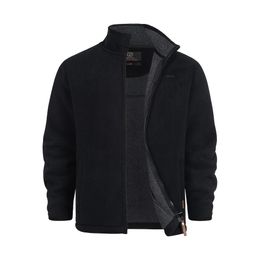 INDICODE Jeans Fleece Jacket 'Emilos' male Black size S