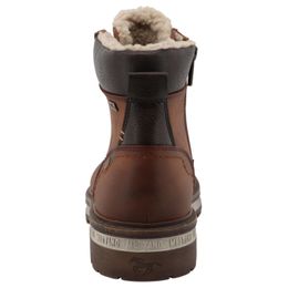 Mustang Shoes Herren Winterboots "Merem", Gr. 42cognac, Lederimitat, Textil, Schuhe, Schn&uuml;rstiefel, Winterstiefel mit TEX-Ausstattung