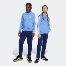 Jungen Trainingsanzug "ESSENTIALS KIDS", blau, Gr. 152, adidas Sportswear, Obermaterial: 52% Baumwolle, 48% Polyester, Sportanz&uuml;ge