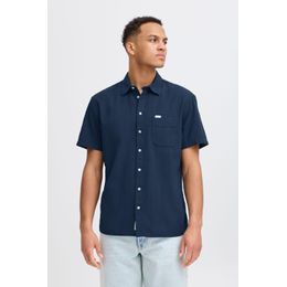 Blend Herren Kurzarmhemd "BHAlke"marineblaus, Basic, Gr. M, Strukturmuster, Web, 100% Baumwolle, Hemden, L&auml;ssiges Kurzarmhemd