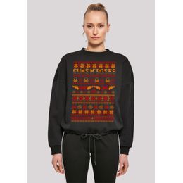 F4NT4STIC Damen Sweatshirt "Guns n' Roses Weihnachten Christmas", schwarz, Gr. XS, Obermaterial: 65% Baumwolle, 35% Polyester, Sweatshirts,