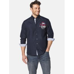 Babista Herren Langarmhemd "Hemd LUCIDORO", blau, Gr. L, Obermaterial: 100% Baumwolle CO., Hemden, mit Kontrastbes&auml;tzen