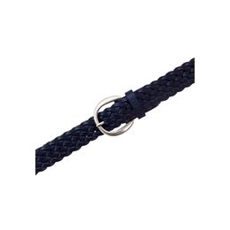 Tamaris Damen Flechtg&uuml;rtel ""Dana Silver"", blau, Gr. 110, Flechtoptik, unifarben, Rindsleder, G&uuml;rtel, mit individueller L&auml;ngenverstellung, aus