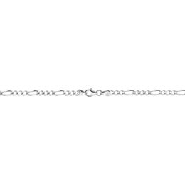Firetti Damen Collierkettchen "Schmuck Geschenk Silber 925 Armband Kette Figarokette diamantiert", 50, Silber 925 (Sterlingsilber), B: 4,5mm, silber,