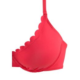 Lascana Bikini 'Scallop' Damen Gr&ouml;&szlig;e 75 rot