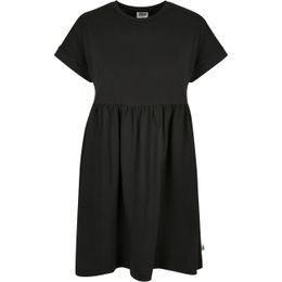 Shirtkleid Urban Classics "Urban Classics Damen Ladies Organic Empire Valance Tee Dress", Damen, Gr. L, US-Gr&ouml;&szlig;en, schwarz, 100% Baumwolle, unifarben, loose fit, Rundhals, Kleider Shirtkleid