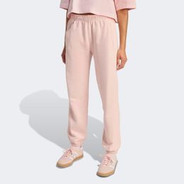 Damen Sporthose "ESSENTIALS FRENCH TERRY, REGUL&Auml;R MIT B&Uuml;NDCHEN"sandy pink, normal, gr., Gr. L, adidas originals, Obermaterial: 100% Baumwolle, Hosen