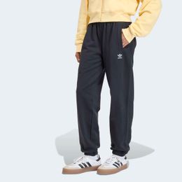 Damen Sporthose "ESSENTIALS FRENCH TERRY, REGUL&Auml;R MIT B&Uuml;NDCHEN"schwarz, normal, gr., Gr. XS, adidas originals, Obermaterial: 100% Baumwolle, Hosen