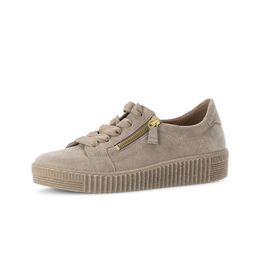 Gabor Damen Sneaker "Sneaker low Rauleder", Gr. 42beige, Schuhe