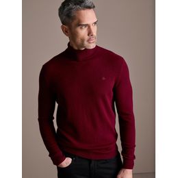 Lerros Herren Rollkragenpullover "Lerros"maple rot, Gr. L, 88% Schurwolle, 12% Kashmir, Pullover