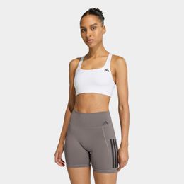 Damen Sport-BH "OPT MS BRA", adidas Performance, Gr. Mwei&szlig;, Obermaterial: 79% Polyester, 21% Elasthan, BHs