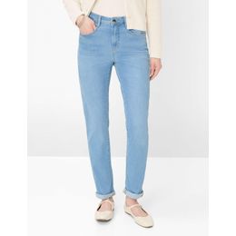 Brax Damen Five-Pocket-Hose Style CAROLA USED LIGHT BLUE, denim hellblau, Gr. 40