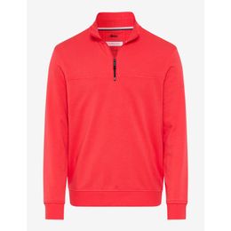 Brax Herren Sweatshirt Style SION hibiscus, Rot, Gr. L