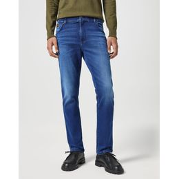 Wrangler Herren Slim-fit-Jeans "TEXAS SLIM", blau, Gr. 34, Denim/Jeans, Obermaterial: 94% Baumwolle, 5% Elastomultiester, 1% Elasthan, Jeans, Free to