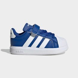 M&auml;dchen Sneaker "STREETTALK", adidas Sportswear, Gr. 22, blau, Synthetik, Schuhe, inspiriert vom Design des adidas Superstar,f&uuml;r Kinder