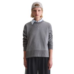 Marc O'Polo Damen Sweatshirt "aus Organic Cotton-Mix", grau, Gr. L, MARC O'POLO DENIM, unifarben, Obermaterial: 90% Baumwolle, 10% Polyester, Sweatshirts