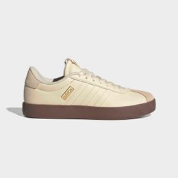 Damen Sneaker "VL COURT 3.0", adidas Sportswear, Gr. 42wonder wei&szlig;, wonder wei&szlig;, gold metallic, Leder, Synthetik, Schuhe, inspiriert vom Design des