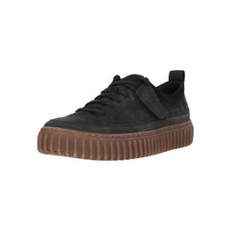 Clarks Herren Sneaker "Torhill Lace", Gr. 44, schwarz, Leder, Schuhe, mit gerippter Laufsohle