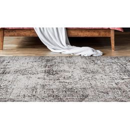 Teppich Calo-deluxe, B:200cm H:10mm L:290cm, schwarz, Baumwolle, Polyester, Wohnzimmer, Teppiche, "Bello 600", Vintage Design, Wohnzimmer