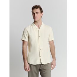 NO EXCESS Herren Langarmhemd "NO EXCESS T-Shirt mit kurzen &Auml;rmeln", beige, Gr. S, 100% baumwolle, Hemden