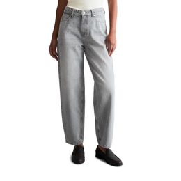 Marc O'Polo Damen Relax-fit-Jeans "aus Rigid Denim"light grau, Gr. 30, MARC O'POLO DENIM, unifarben, Obermaterial: 100% Baumwolle, Jeans