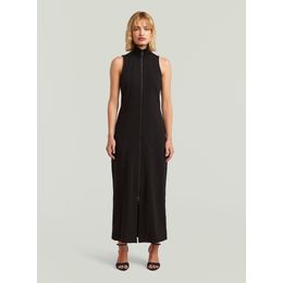 G-Star Raw G-STAR Damen Bodykleid "Slim Full Zip Kleid", schwarz, Gr. XXS, Obermaterial: 83% Baumwolle, 17% Polyester, Kleider