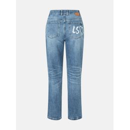 LIEBLINGSST&Uuml;CK LIEBLINGSST&Uuml;CK Damen Straight-Jeans "LS-63"460, jeans, Gr. 44, Jeans, 99% Baumwolle, 1% Elasthan, Jeans