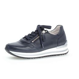 Gabor Damen Sneaker "Sneaker low Glattleder", Gr. 36blau, Schuhe