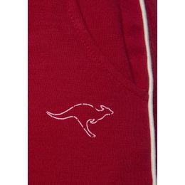 Kangaroos Damen Bermudas, Gr. 56, rot, Interlock, Obermaterial: 60% Baumwolle, 40% Polyester, unifarben, Basic, Hosen, mit schmalem Piping an der