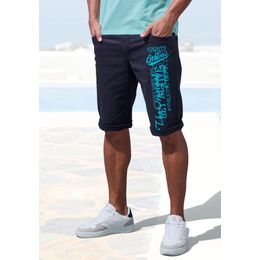 John Devin Herren Bermudas "aus elastischer Baumwollmischung", blau, Gr. 32, unifarben, Web, Obermaterial: 98% Baumwolle, 2% Elasthan, Hosen, mit
