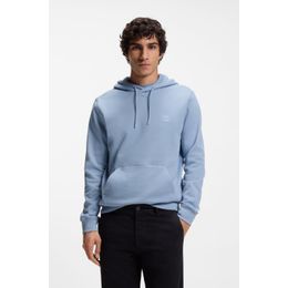 BOSS Orange Herren Kapuzensweatshirt "Wetalk", blau, Gr. XL, unifarben, Sweatware, Obermaterial: 100% Baumwolle, Sweatshirts, mit gesticktem BOSS