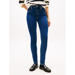 Tommy Hilfiger Damen Skinny-fit-Jeans "DNM EMI COMO SKINNY RW", blau, Gr. 31, Abriebeffekte, Denim/Jeans, Obermaterial: 99% Baumwolle, 1% Elasthan,