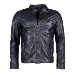 Maze Herren Lederjacke "Puckham", blau, Gr. L, Obermaterial: 100% Lammleder; Futter: 100% Baumwolle; &Auml;rmelfutter: 100% Polyester, Jacken