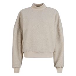 Urban Classics Damen Sweater "Urban Classics Damen Ladies Sherpa Crewneck"wetsand, Gr. M, unifarben, 100% Polyester, Sweatshirts