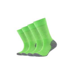 Camano Damen Socken "Sportsocken 4er Pack", Gr. 39, gr&uuml;n, 58% Baumwolle, 20% Polyester, 20% Polyamid, 2% Elasthan, Colorblocking, Socken