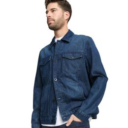 Tom Tailor Herren Jeansjackeschwarz stone bright blau denim, Gr. XL, unifarben, Denim/Jeans, Obermaterial: 100% Baumwolle, Jacken, mit Taschen