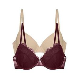 Dorina Damen B&uuml;gel-BH "Emersyn", Gr. 90, beige, Obermaterial: 63% Polyamid, 30% Polyester, 7% Elasthan, BHs, leicht gepolsterte Cups