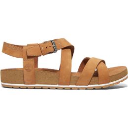 Timberland Damen Sandale "MALIBU WAVES BACKSTRAP SANDAL", Gr. 37,5, rot, Leder, Schuhe, aus Leder