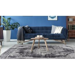 Teppich Calo-deluxe, B:200cm H:9mm L:290cm, grau, Kunstfaser, Wohnzimmer, Teppiche, "Layata 8030", Kurzflor, Wohnzimmer