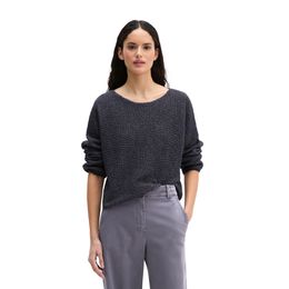 Marc O'Polo MARC O'POLO Damen Strickpullover "aus Bio-Baumwolle-Mix"dunkelblau, Gr. L, unifarben, Obermaterial: 76% Baumwolle, 7% Viskose, 7% Polyacryl, 6%