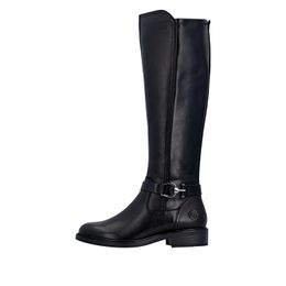 Remonte Damen Stiefel "Elisabeth Hurley-Collection", Gr. 36schwarz, Leder, Lederimitat, unifarben, Schuhe, Langschaftstiefel, Klassik-Stiefel mit