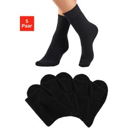 Lavana Damen Basicsocken, Gr. 39, schwarz, Baumwollmischung, unifarben, Socken, Thermosocken mit Vollfrottee