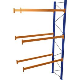 Schulte Palettenregal, blau/orange, HxBxT 5000 x 2700 x 1100 mm, Fachlast 2463 kg, Anbauregal
