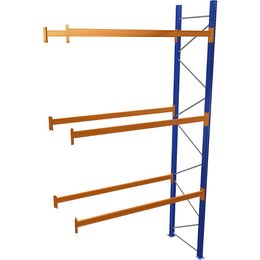 Schulte Palettenregal, blau/orange, HxBxT 5000 x 2700 x 1100 mm, Fachlast 1545 kg, Anbauregal